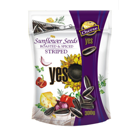 Y.E.S. saulėgrąžos kepintos su sūrio skonio prieskoniais, 300g